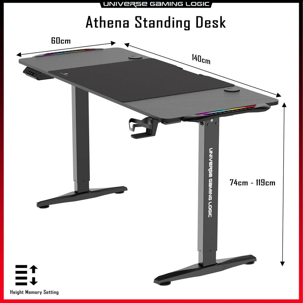 Athena Standing Desk /Smart Lifting Motorized and Height Adjustable ...
